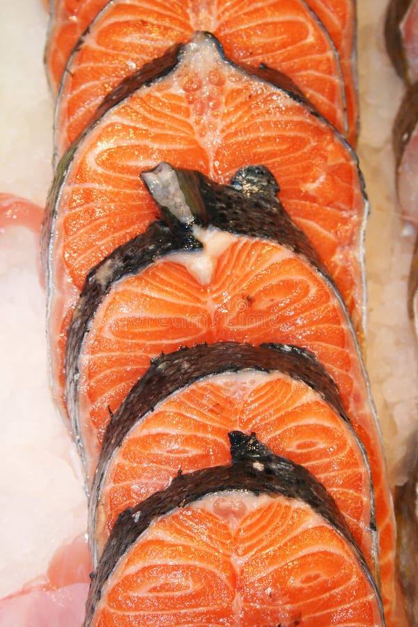 Delicious red fish meat. stock photo. Image of background - 4972428