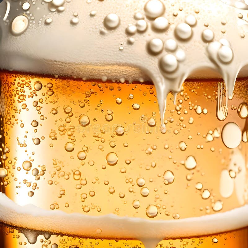 Delicious Beer with Foam in a Glass - Ai Generated Image Stock ...