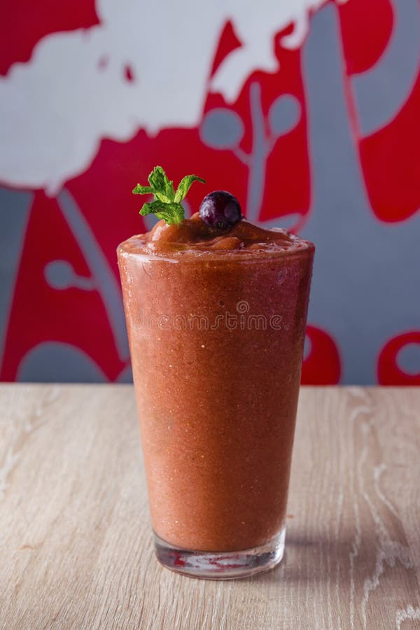 Delicious Refreshing Drink with Natural Fruit Stock Image - Image of ...