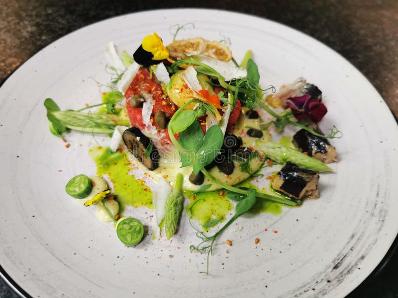 Delicious Restaurant Food Chef Michelin Star Stock Image - Image of ...