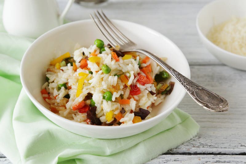 Delicious rice in a bowl stock image. Image of fresh - 54992789