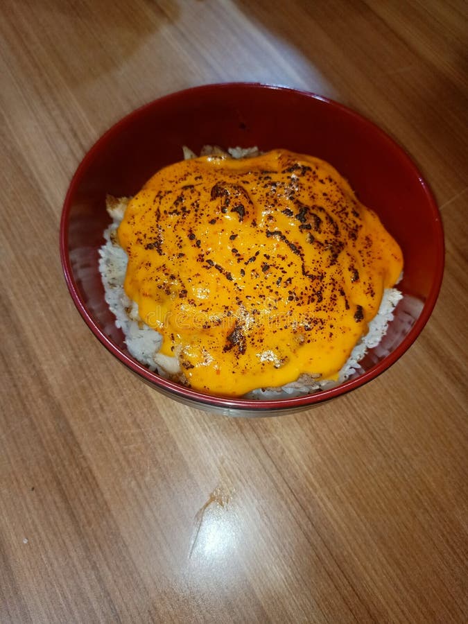 Delicious Rice Mentai Rice Bowl Stock Photo - Image of delicious, bowl ...