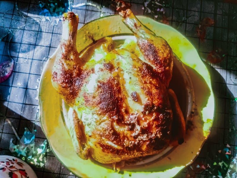 Delicious, Rich Chicken Straight from the Oven Stock Photo - Image of ...