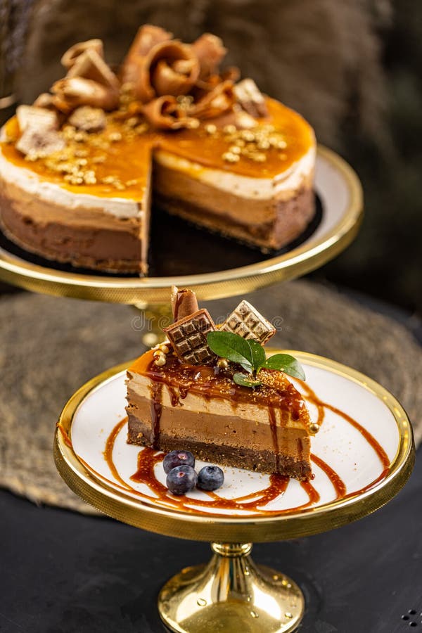 Delicious Rich Chocolate Mousse Cake Stock Photo - Image of food ...