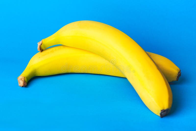 Bananas on a Blue Background Stock Image - Image of blue, design: 124841513