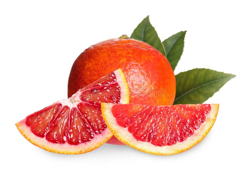 Delicious Ripe Red Oranges on White Background Stock Photo - Image of ...