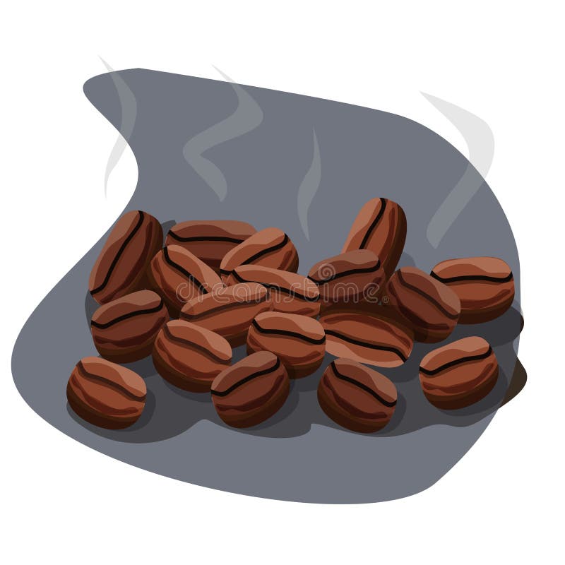 Delicious Roasted Coffee of Beautiful Red Color Stock Vector ...