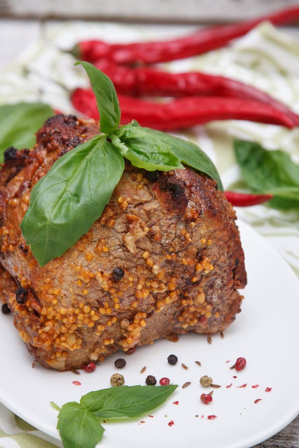 Delicious roasted meat stock photo. Image of fillet, roll - 28098902