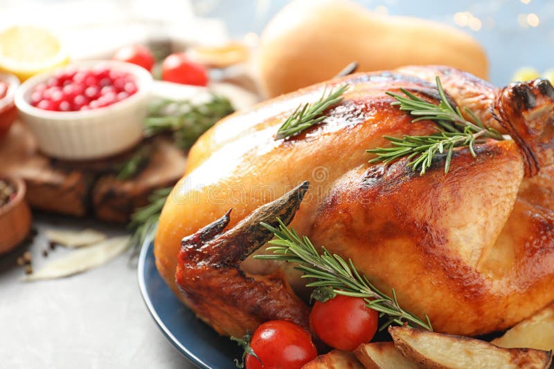 Turkey on table stock image. Image of gathering, delicious - 3422871