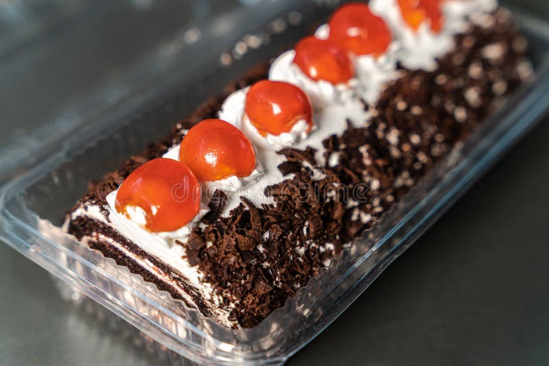 Delicious Roll Cake in Plastic Packaging Stock Image - Image of tasty ...