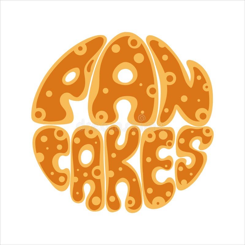 American Pancake Stylized Lettering Stock Vector - Illustration of ...