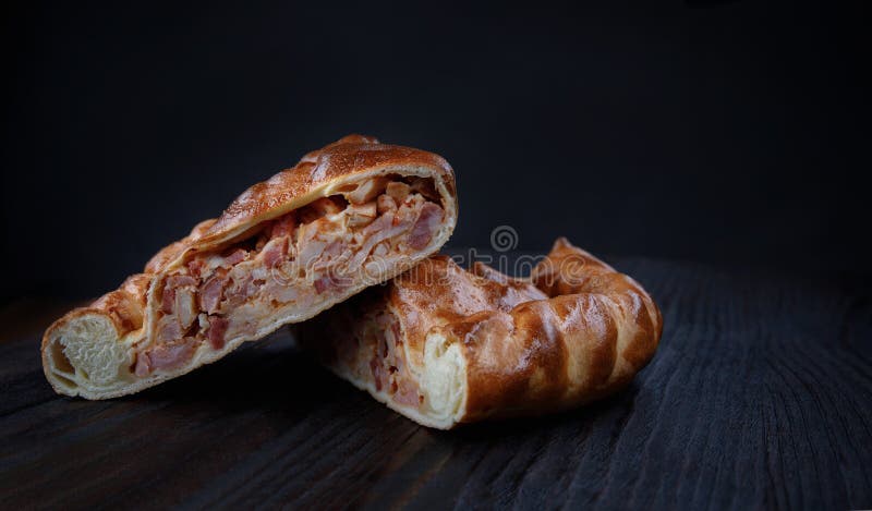 Delicious Rustic Meat Pie. Homemade Pastries Stock Image - Image of ...