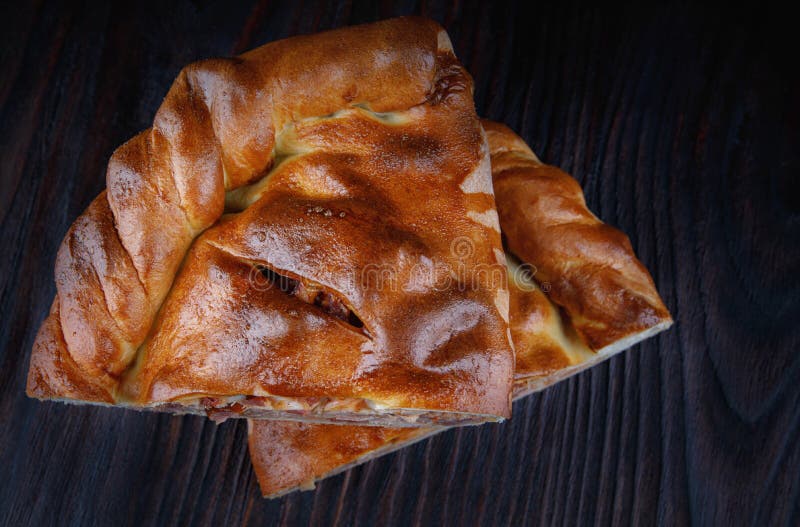 Delicious Rustic Meat Pie. Homemade Pastries Stock Image - Image of ...