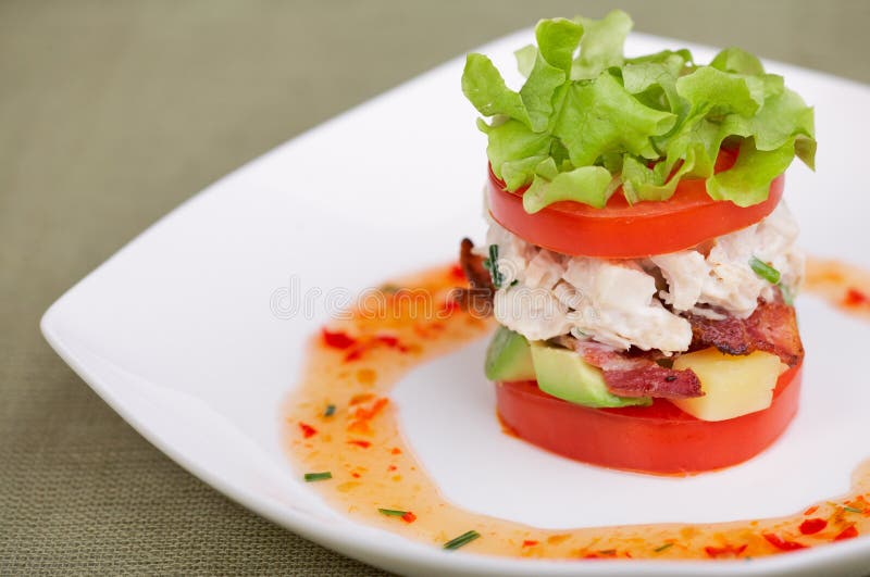 Delicious Salad or Appetizer Stock Image - Image of dish, appetizer ...