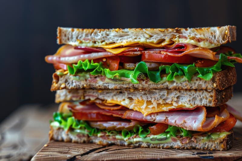 Delicious Sandwich with Crisp Bacon, Fresh Lettuce, and Tomato on ...
