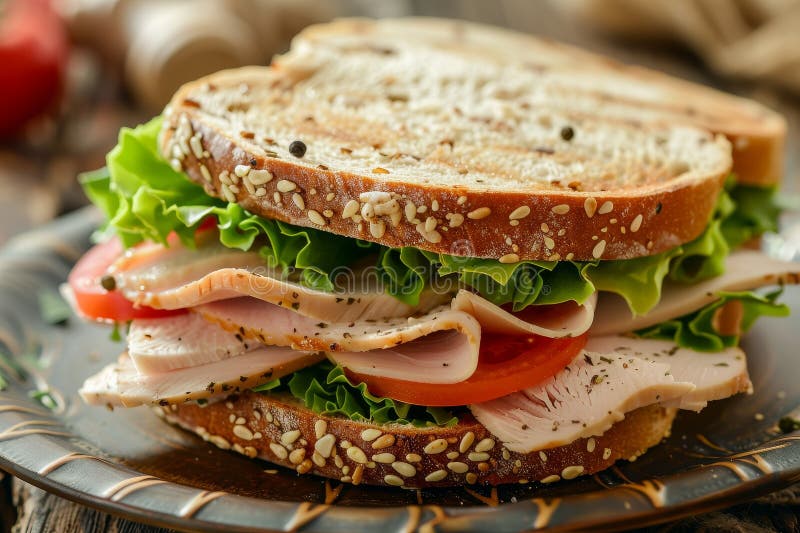 Delicious Sandwich with Fresh Ingredients Stock Illustration ...