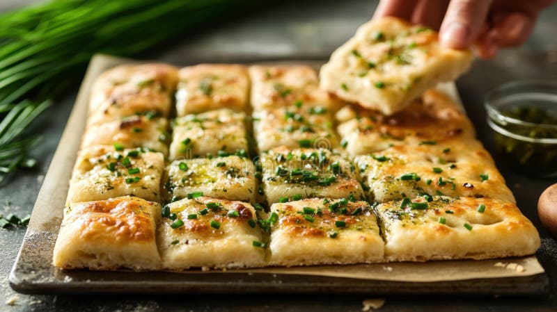 Delicious Scallion and Chive Flatbread Perfect for Appetizers or Snacks ...