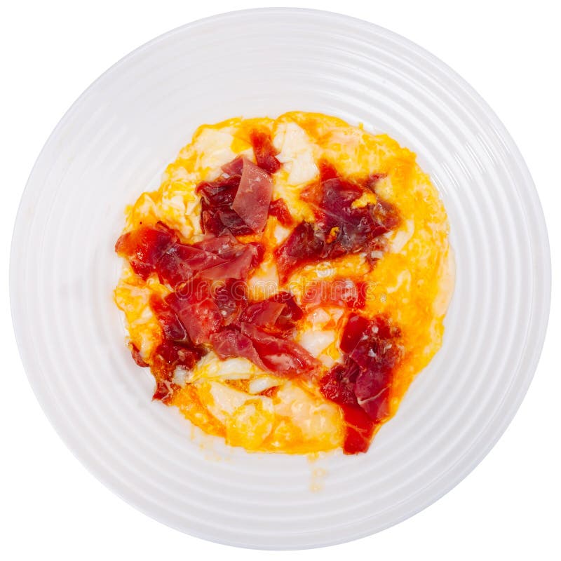Delicious Scrambled Eggs with Ham - Healthy Hearty Breakfast Stock ...
