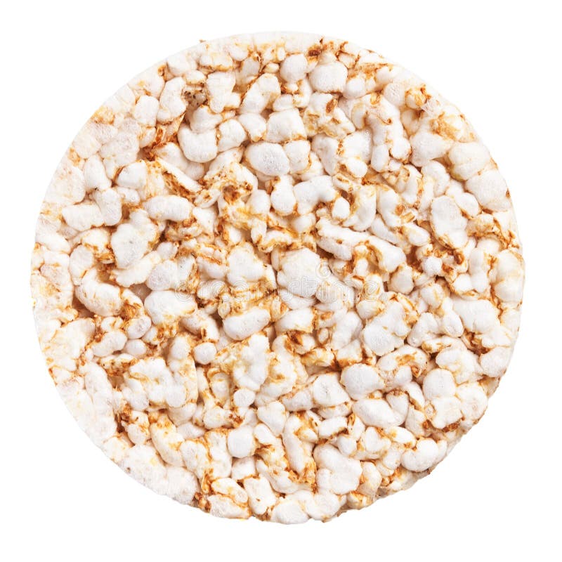 Delicious Single Rice Cake Over Isolated White Background Stock Image ...