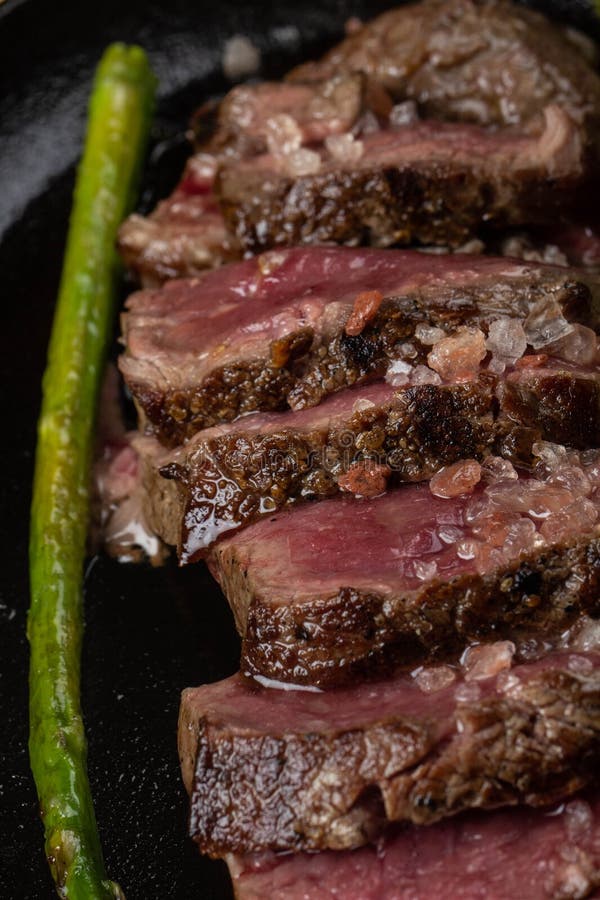 Delicious Sirloin Cut Term Medium Rare Stock Photo - Image of vegetable ...