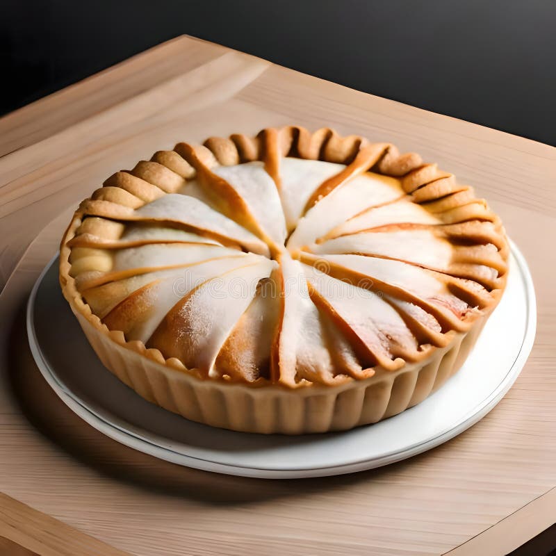 Delicious Slice of Apple Pie - Ai Generated Image Stock Illustration ...