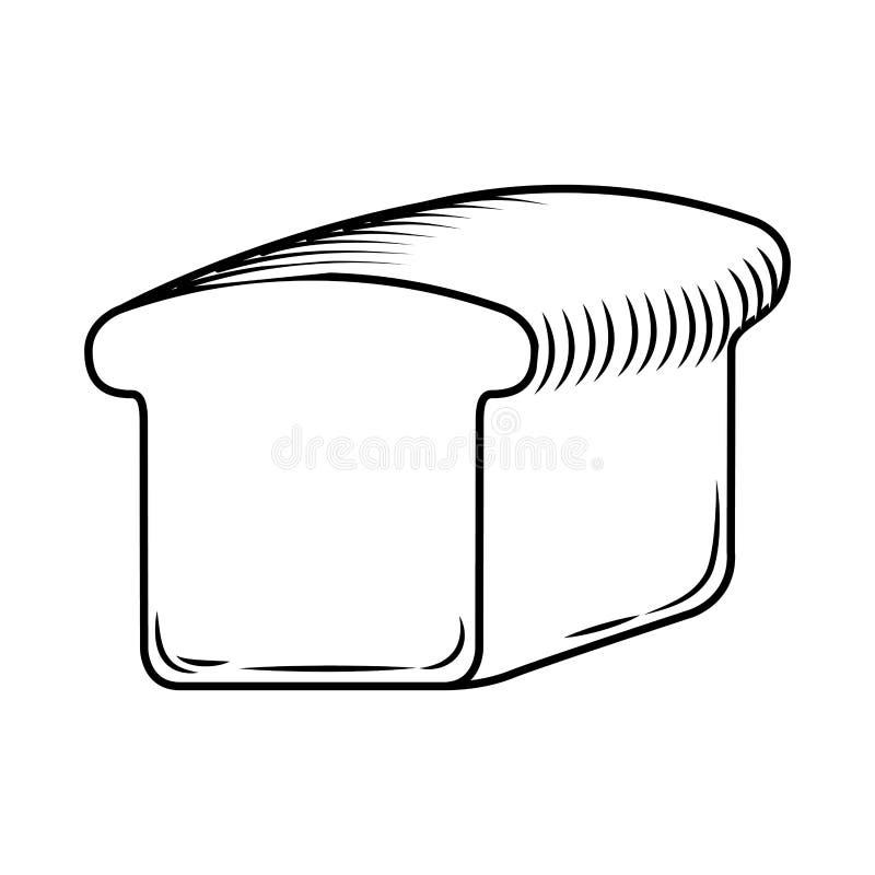Slice of Bread Icon. Sandwich Element Symbol. Sign Tost Vector Stock ...