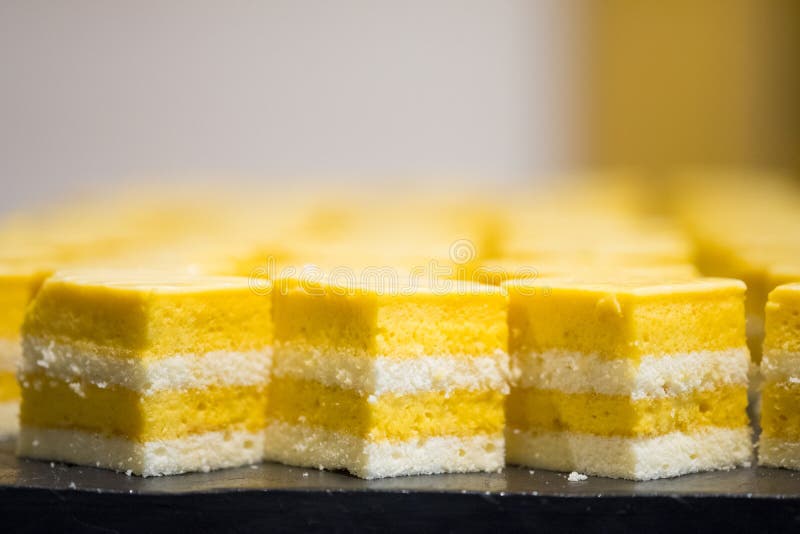 Delicious Slice of Yellow Mango Cake Stock Photo - Image of yellow ...