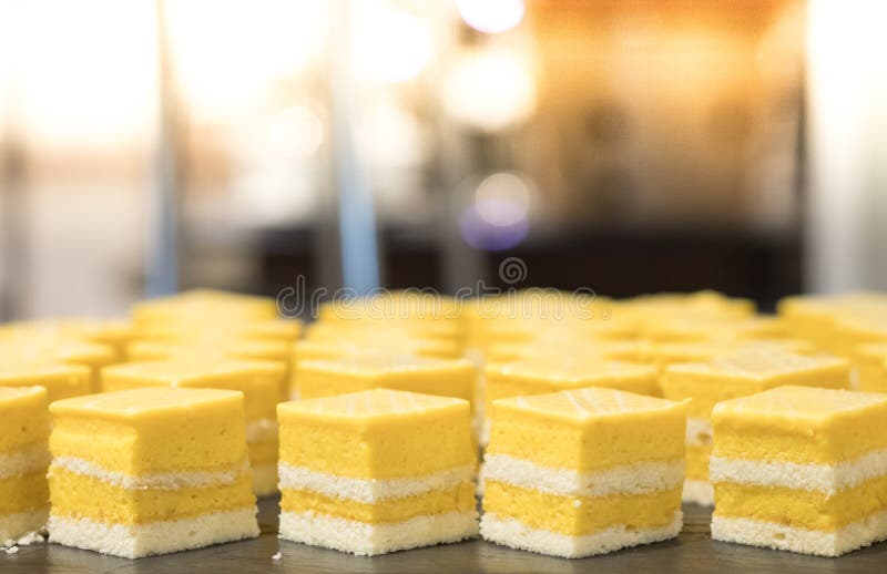 Delicious Slice of Yellow Mango Cake Stock Photo - Image of food ...