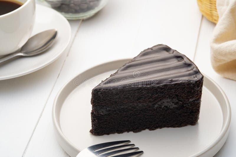 Delicious Sliced of Classic Chocolate Cake Stock Image - Image of ...