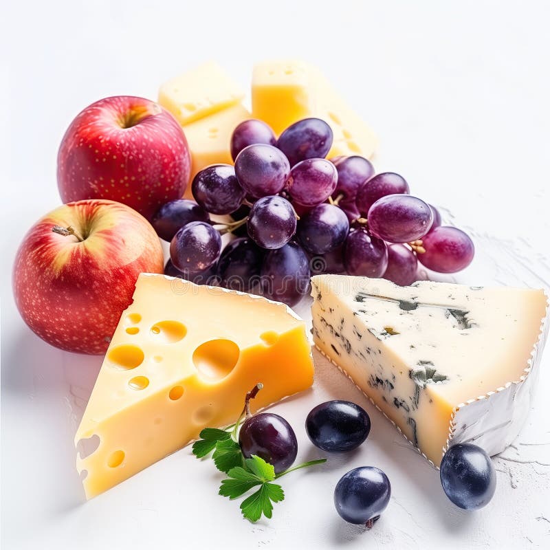 Delicious Slices of Healthy Cheese Stock Illustration - Illustration of ...