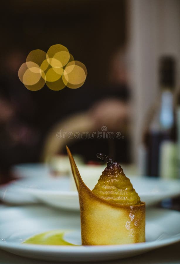 Delicious Small Cream Cakes with Caramel Stock Photo - Image of cuisine ...