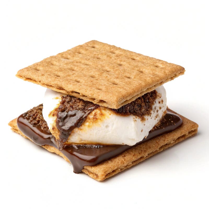 Smore Snack Isolated on White Background Stock Illustration ...