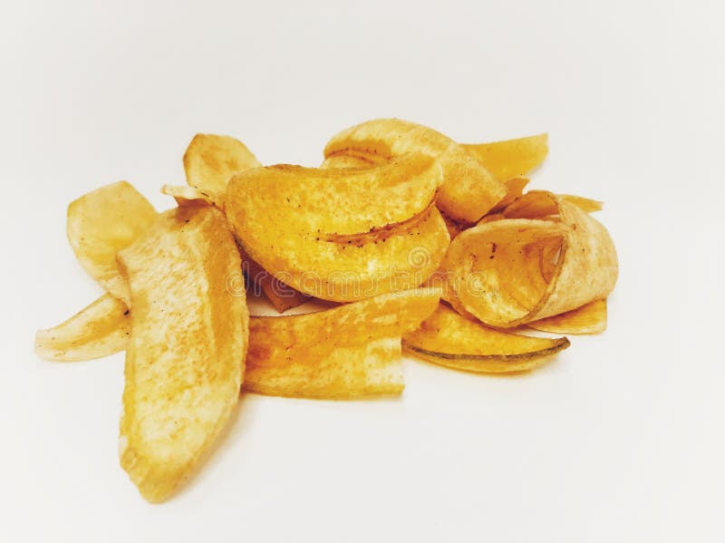 Delicious of Snack Banana Chips Stock Image - Image of banana ...