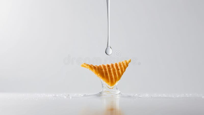 A Delicious Snack with a Splash of Water. Stock Image - Image of ...