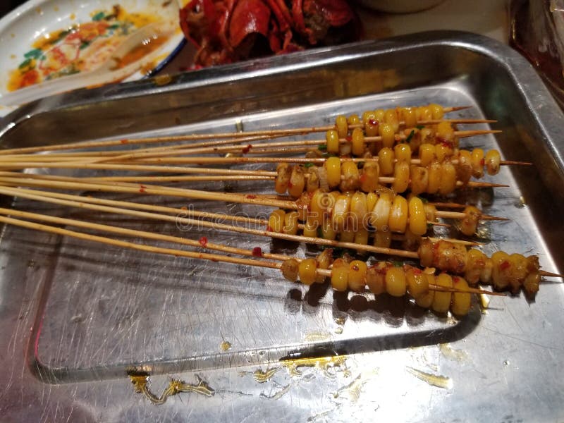 Delicious Spicy Corn Kernels Stock Image - Image of stick, spicy: 151989631