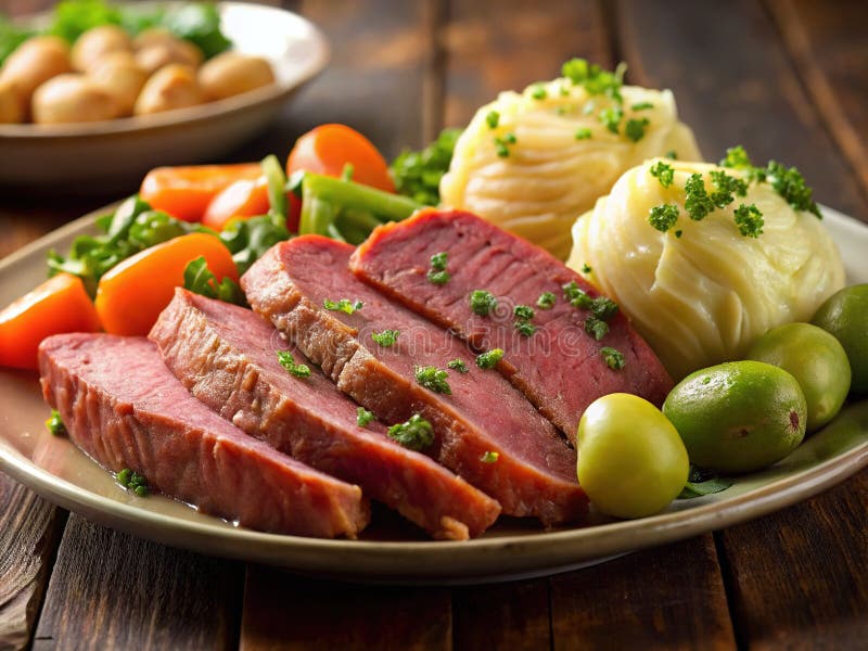 A Delicious St Patricks Day Feast Corned Beef and Cabbage Celebration ...