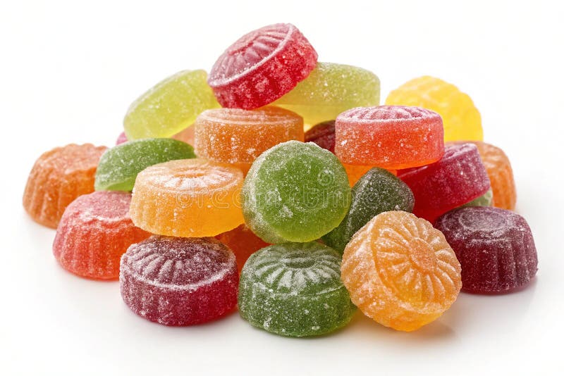 Pile of Assorted Jelly Candies Isolated on Transparent Background Stock ...
