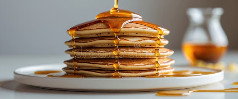 Delicious Stack of Buttery Pancakes with Syrup Stock Photo - Image of ...