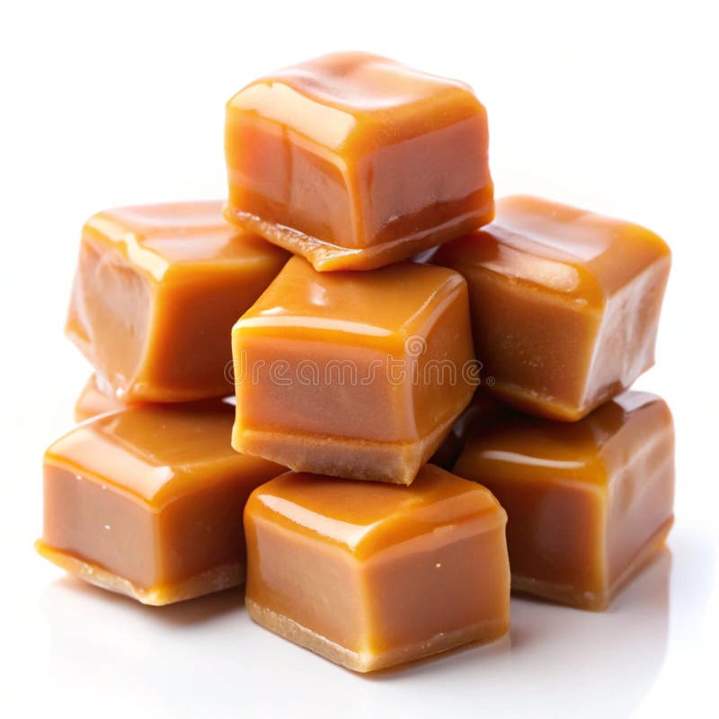 Stack of caramel candies stock illustration. Illustration of caramel ...