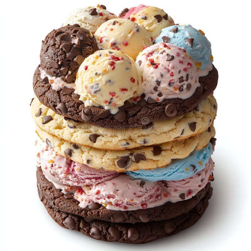 Delicious Stack of Chocolate Cookies Splashed with Milk in a Fun and ...