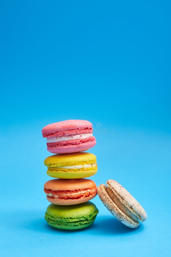 Delicious Stack of Colorful Homemade Macaroons Stock Photo - Image of ...
