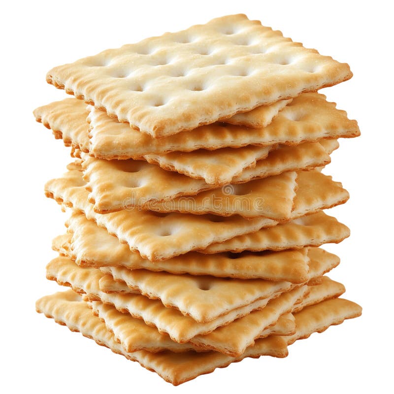 A Delicious Stack of Crispy Crackers Ready To Enjoy: a Close-Up Shot of ...