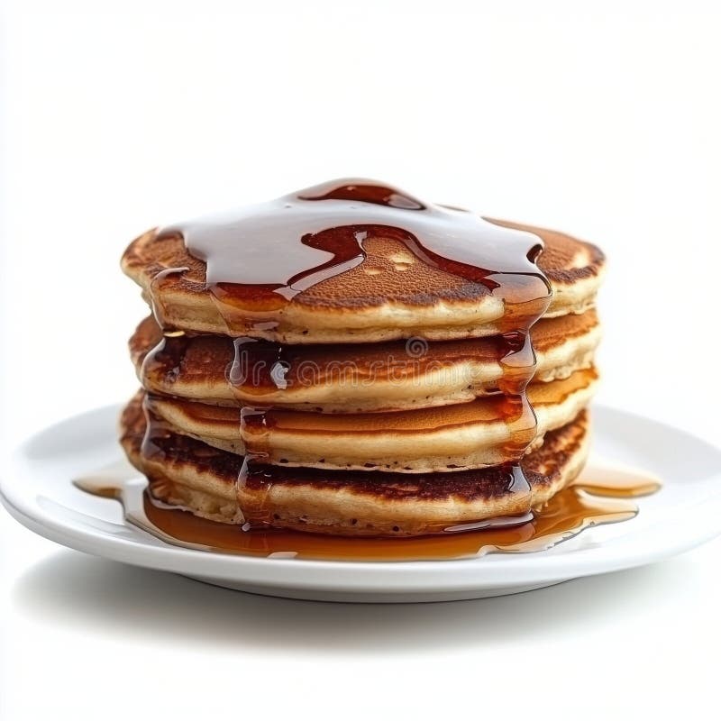Delicious Stack of Fluffy Pancakes with Syrup and Butter Ready for ...