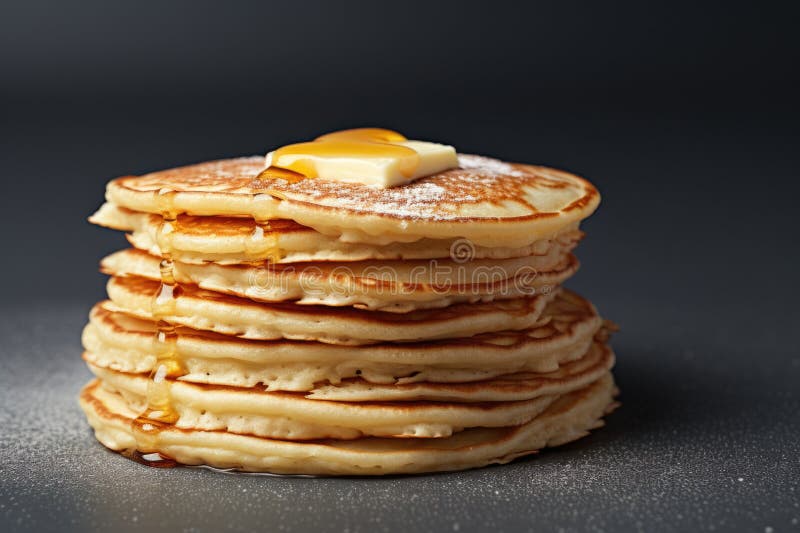 Delicious Stack of Pancakes with Butter and Syrup, Perfect for ...