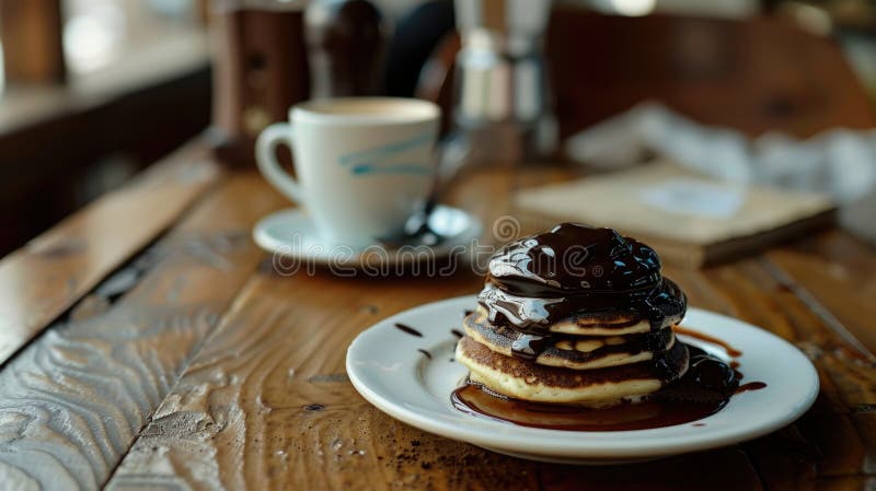 Delicious Stack of Pancakes on a White Plate, Perfect for Breakfast ...