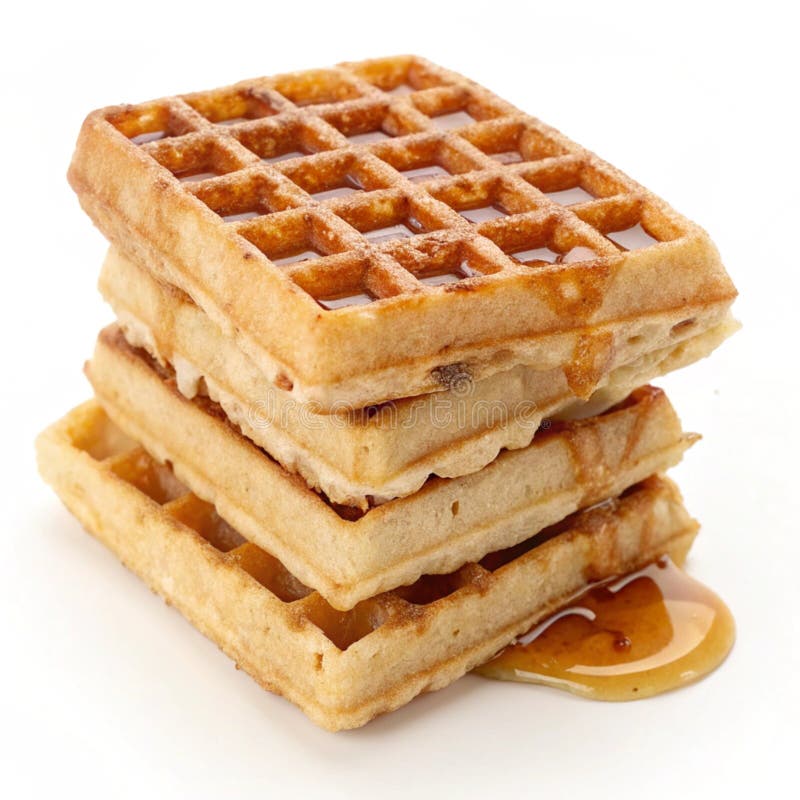 Waffle Stack Isolated on a Transparent Background Stock Illustration ...