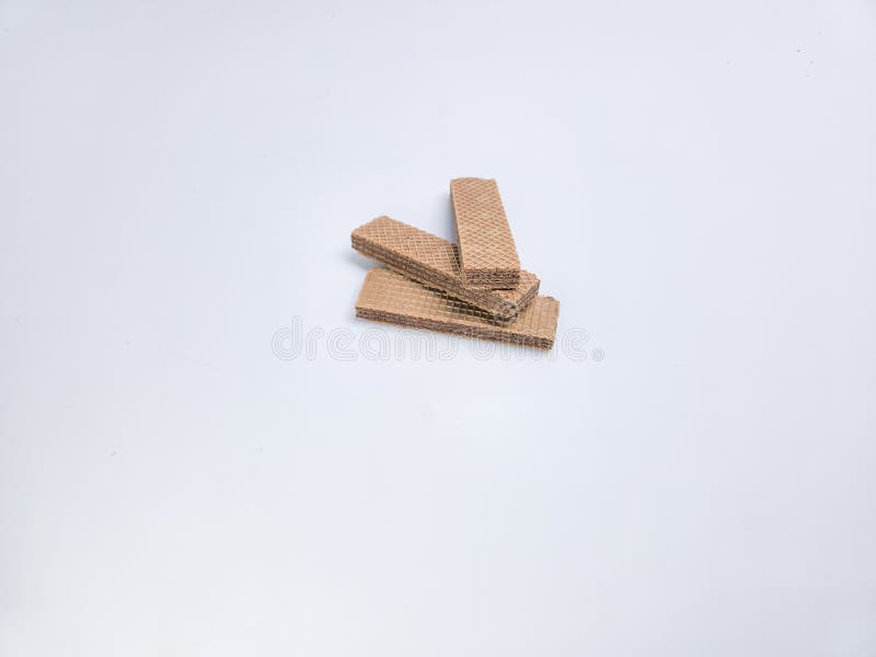 Delicious Stacked Chocolate Wafer Cookies on a Bright White Background ...