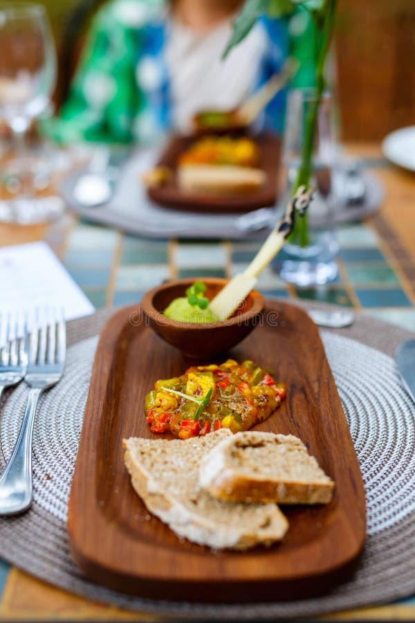 Delicious starter at lunch stock photo. Image of gourmet - 98756136