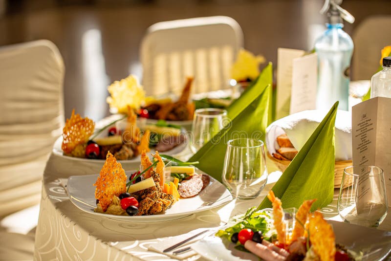 Delicious starter plate stock photo. Image of gourmet - 152538556