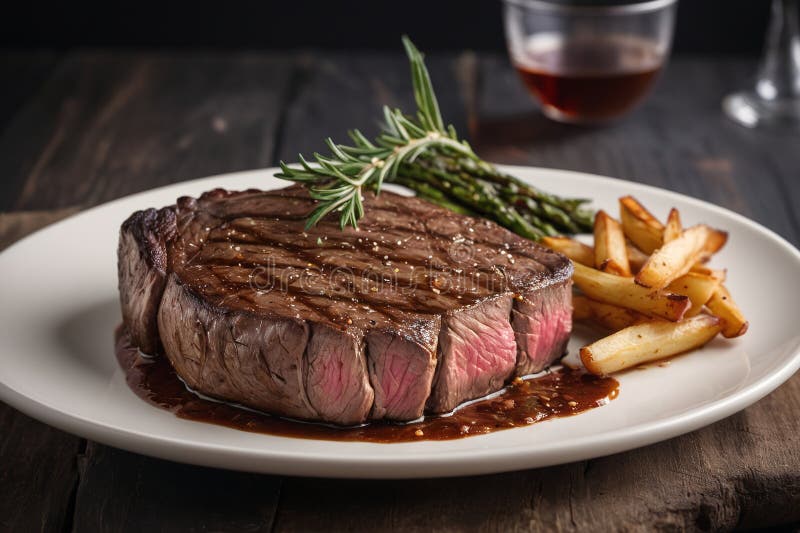 Delicious Steak Meat with Vegetables Stock Image - Image of grilled ...